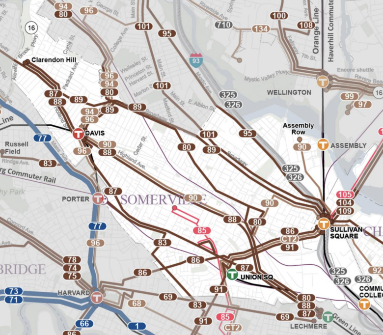 New bus route redesign proposal – Somerville Transportation Equity ...